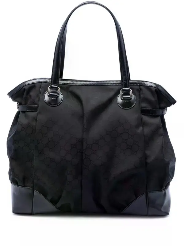 Gucci 2016-2026 Gg Nylon Full Moon Tote Bag - Black