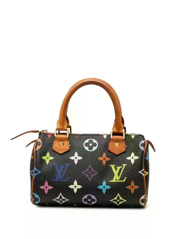 LOUIS VUITTON 1990-2010 Monogram Multicolore Mini Speedy Hl Satchel - Black