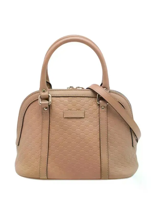 Gucci 2016-2026 Mini Microguccissima Dome Satchel - Brown