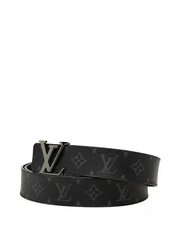 LOUIS VUITTON 2021 Monogram Eclipse Initiales Reversible Belt