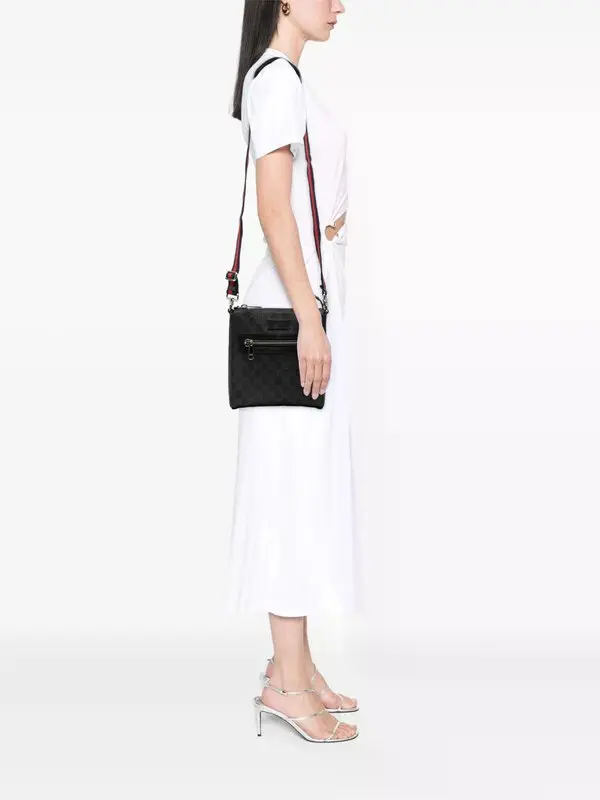 Gucci Small Gg Supreme Web Messenger Bag