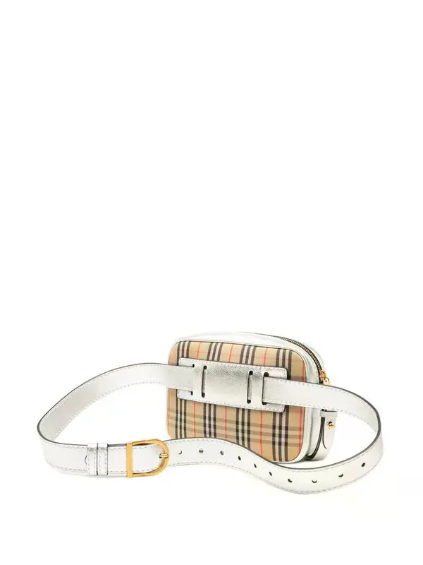 Burberry Haymarket Check Canvas Belt Bag - Neutrals