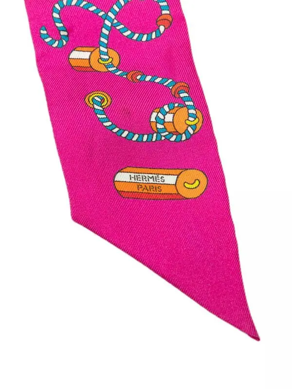 Hermès 2000-2026 Cordages Silk Twilly Scarf Scarves