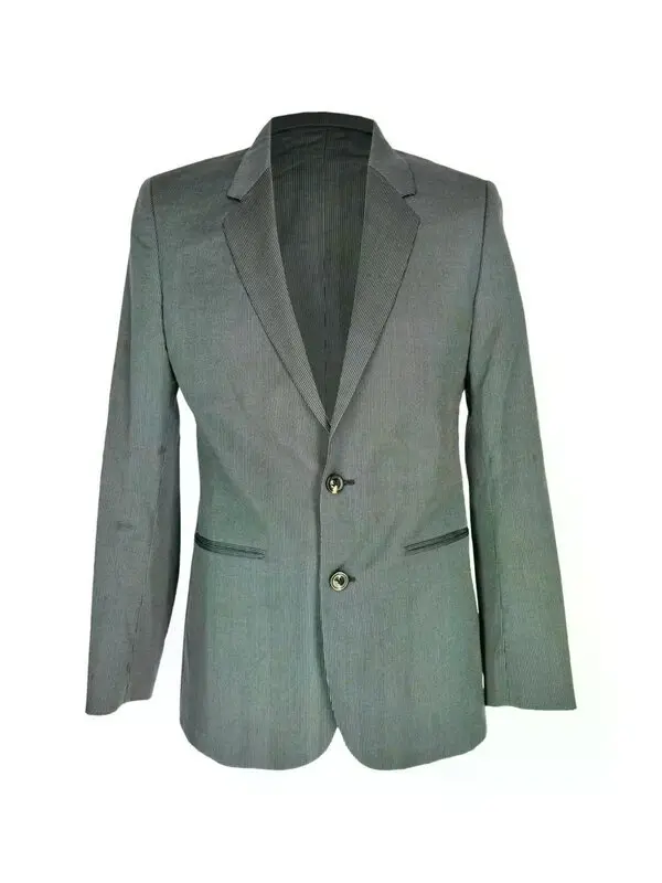 MAISON MARGIELA Single-breasted Pinstripe Blazer - Blue