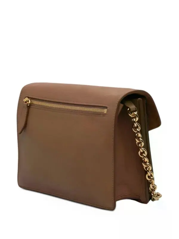 Burberry Small Leather And House Check Canvas Crossbody Bag - Brown