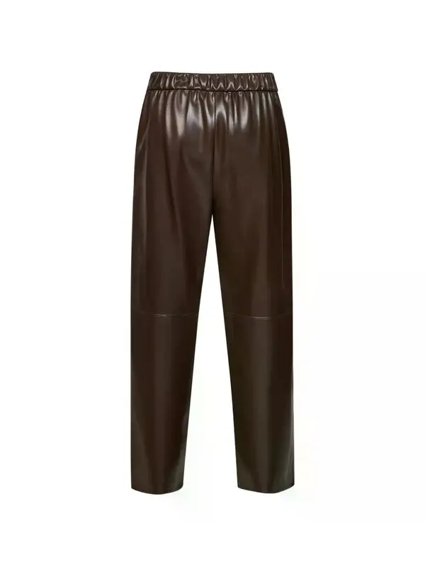 Max Mara Leather-effect Straight-leg Trousers