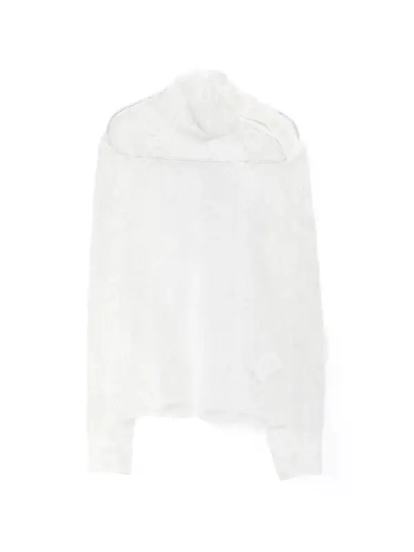 Patrizia Pepe Lace Button-detail Top - White