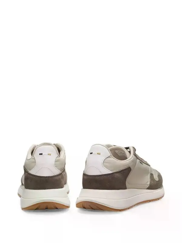 BOSS Vinston Runn Lace-up Sneakers With Suede Trims - Neutrals