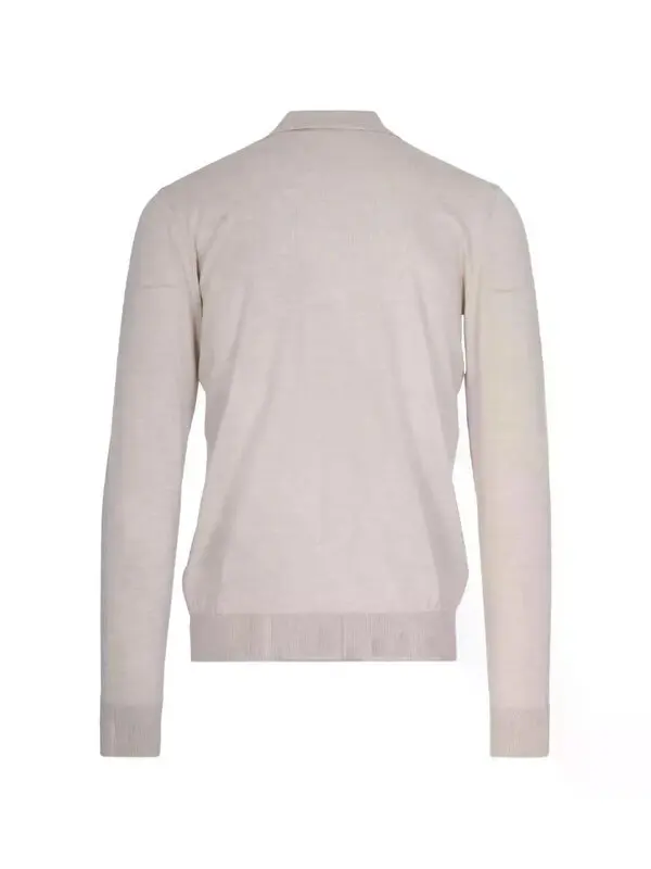 PAOLO PECORA Zip-fastening Wool Polo Shirt - Neutrals