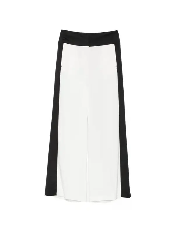 Patrizia Pepe Color-block Wide-leg Trousers - White