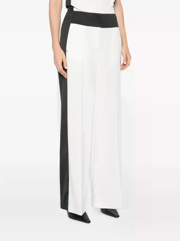 Patrizia Pepe Color-block Wide-leg Trousers - White