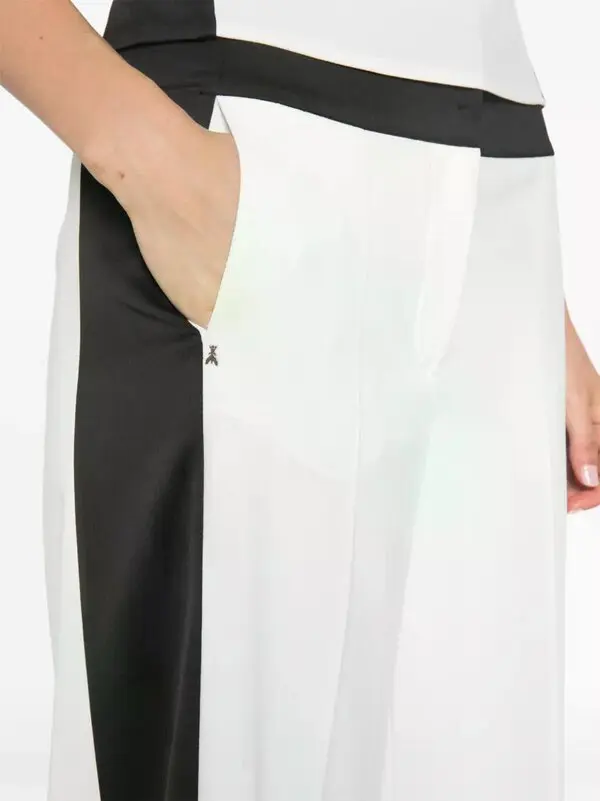 Patrizia Pepe Color-block Wide-leg Trousers - White