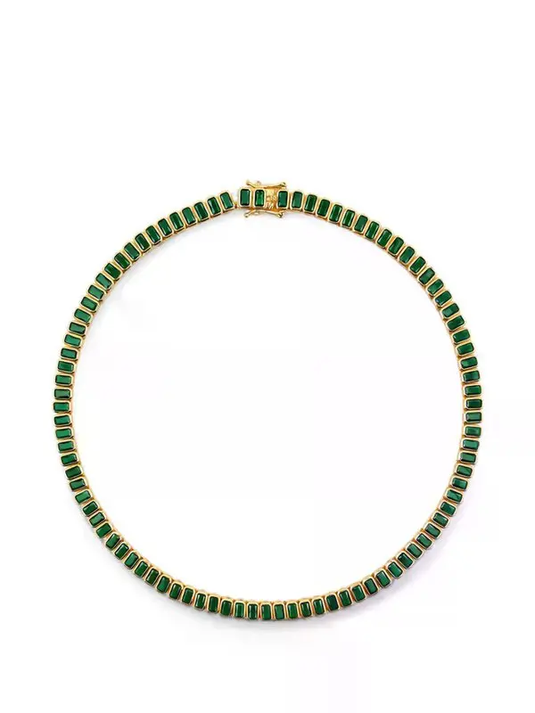 LADY D WORLD Emerald-cut Crystal-embellished Necklace - Gold