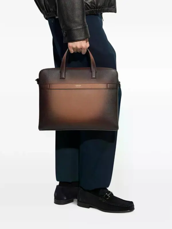 FERRAGAMO Gradient-effect Leather Briefcase
