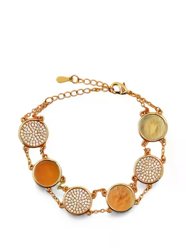 LADY D WORLD Aurea Geo Double-chain Bracelet - Gold