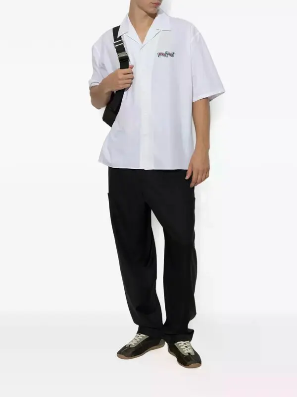 Kenzo Tiger-print Short-sleeve Shirt - White