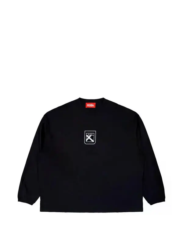 032C Fainting Cross Graphic-print Sweater - Black