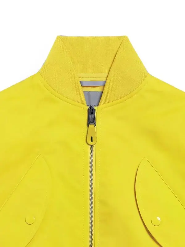 Balenciaga Cropped Bomber Jacket - Yellow