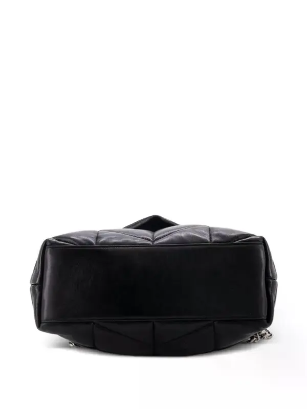 Saint Laurent Loulou Puffer Shoulder Bag Quilted Leather Small Crossbody Bag - Black