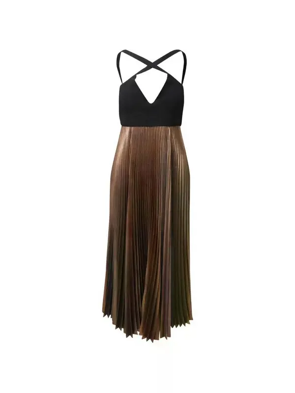 A.L.C. Alba Pleated Dress - Brown