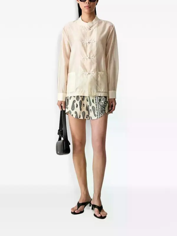 VICOLO Paisley-print Drawstring Shorts