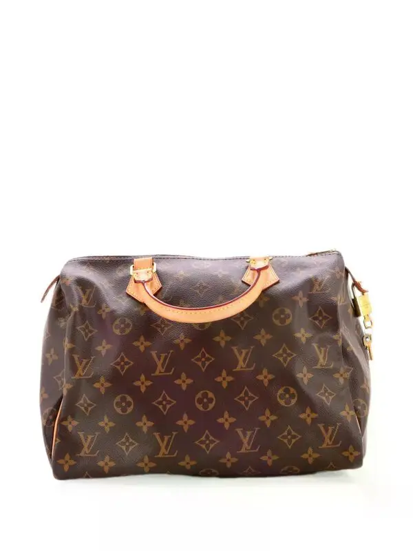 LOUIS VUITTON Monogram Canvas Speedy 30 Satchel - Brown
