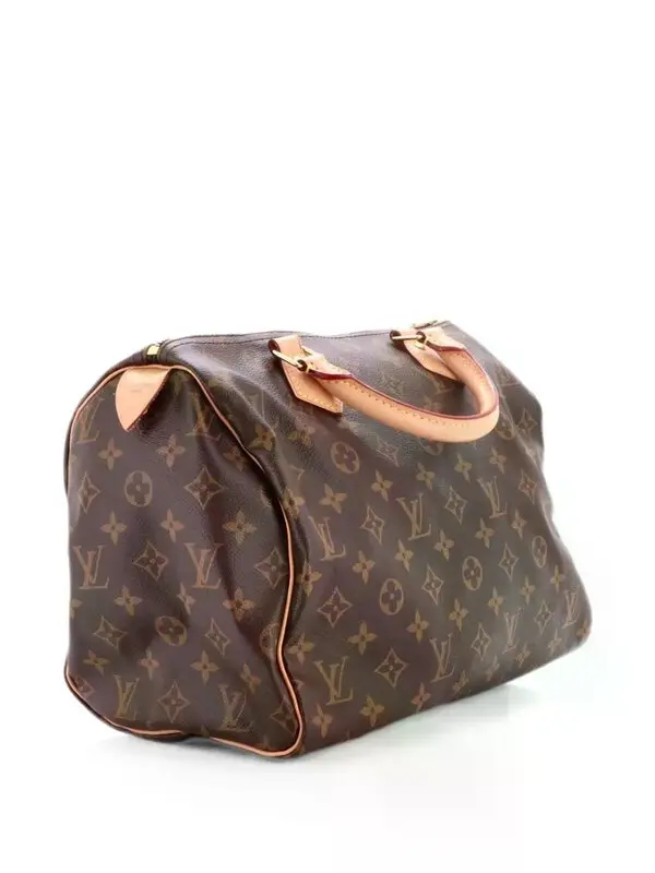 LOUIS VUITTON Monogram Canvas Speedy 30 Satchel - Brown
