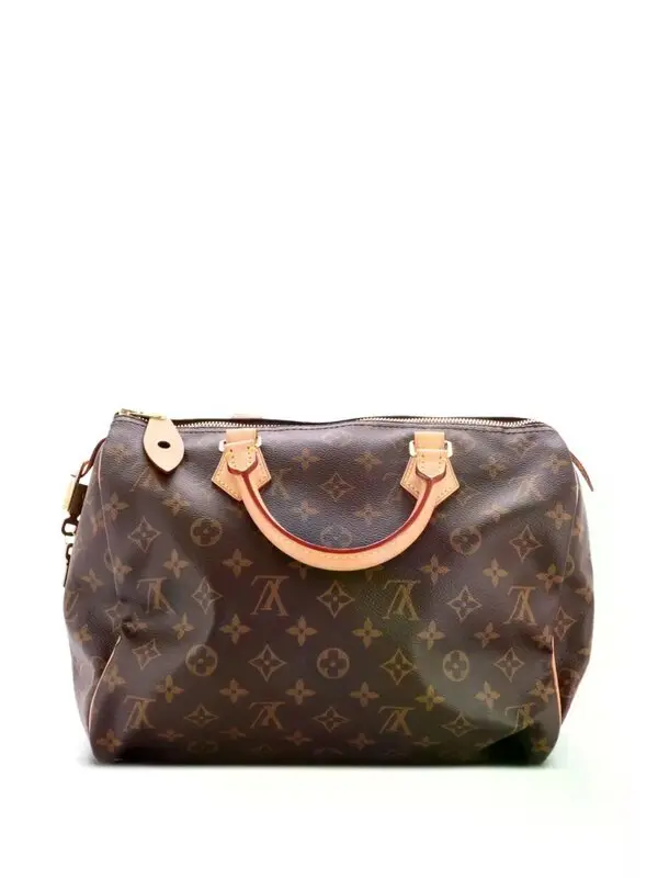 LOUIS VUITTON Monogram Canvas Speedy 30 Satchel - Brown