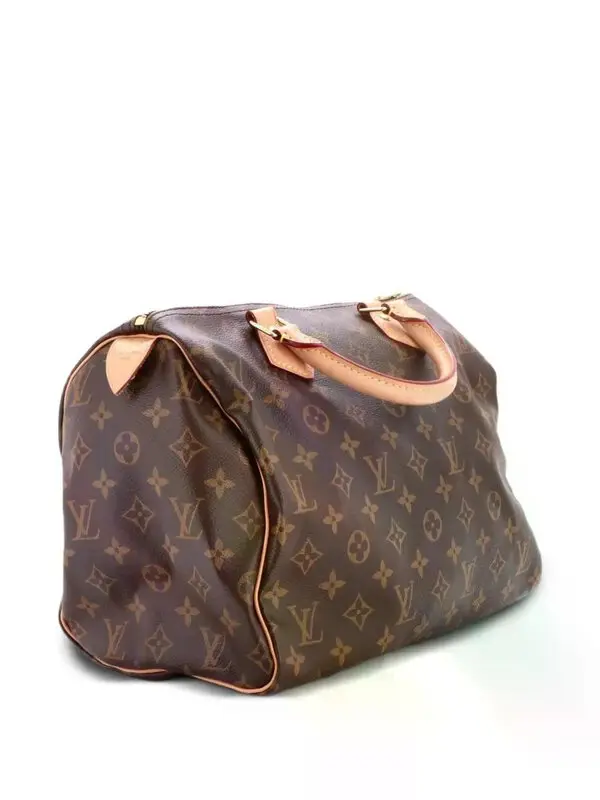 LOUIS VUITTON Monogram Canvas Speedy 30 Satchel - Brown