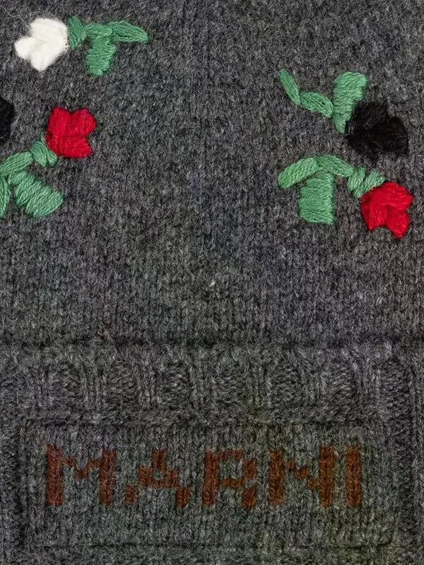 Marni Floral-embroidered Beanie Hat