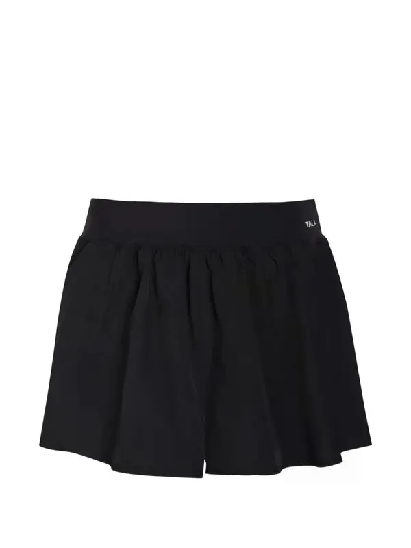 TALA Logo-print Flared Shorts - Black