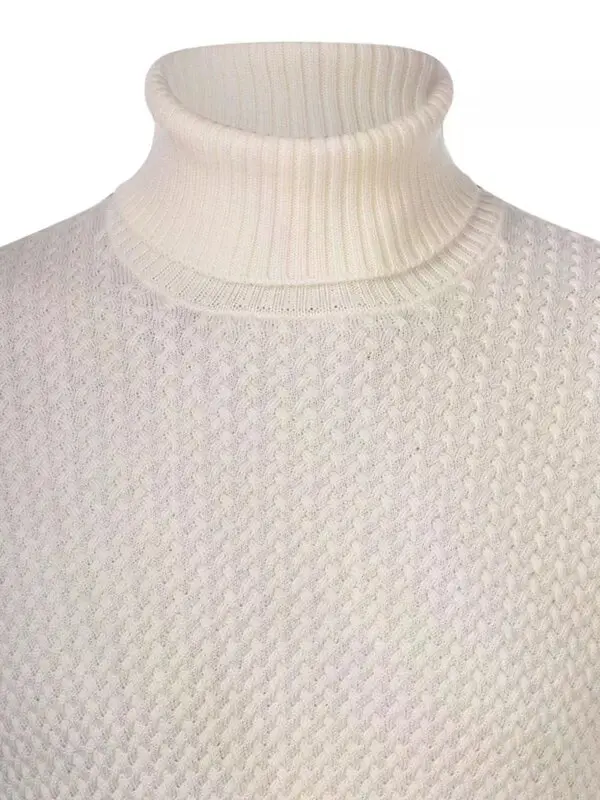 GRAN SASSO Honeycomb-knit Roll-neck Sweater
