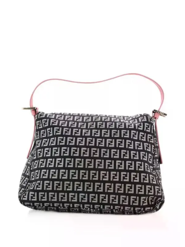 Fendi Mama Forever Bag Zucchino Canvas Shoulder Bag - Grey