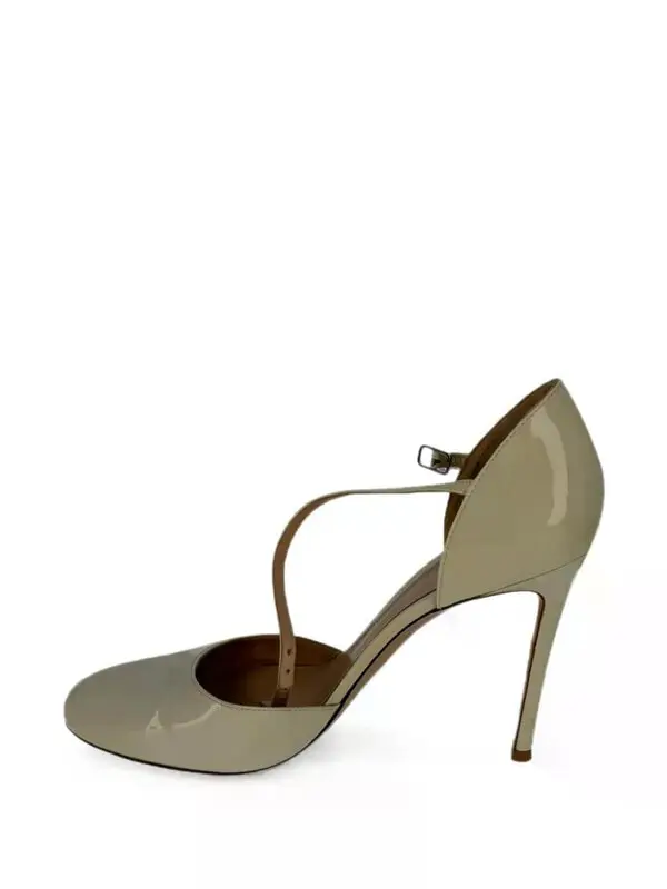 GIANVITO ROSSI Mary Jane Pumps - Neutrals