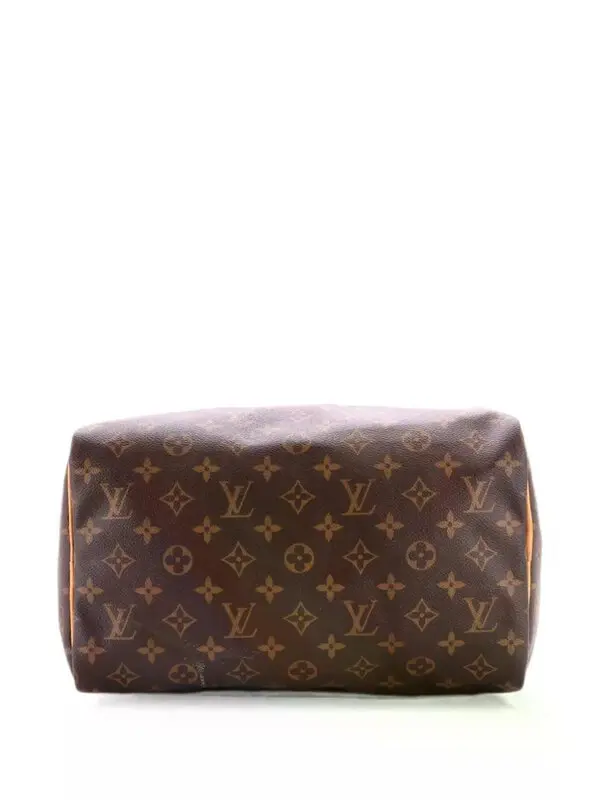 LOUIS VUITTON Speedy Monogram Canvas 30 Satchel Handheld Bag - Brown