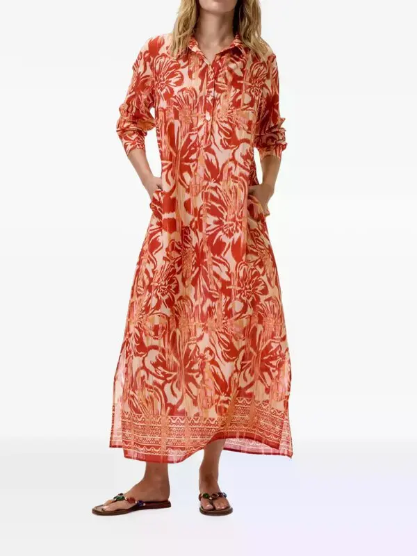 One Season Gilli Floral-print Maxi Dress - Orange