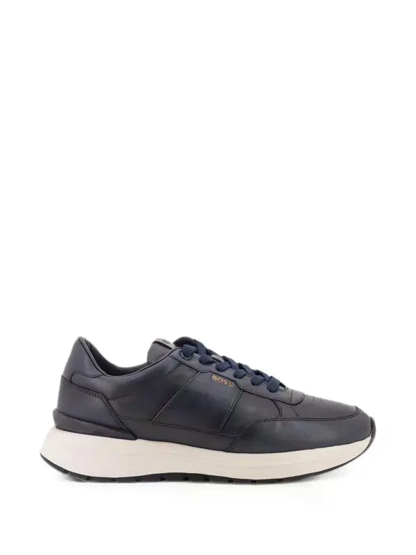 BOSS Logo-engraved Leather Sneakers
