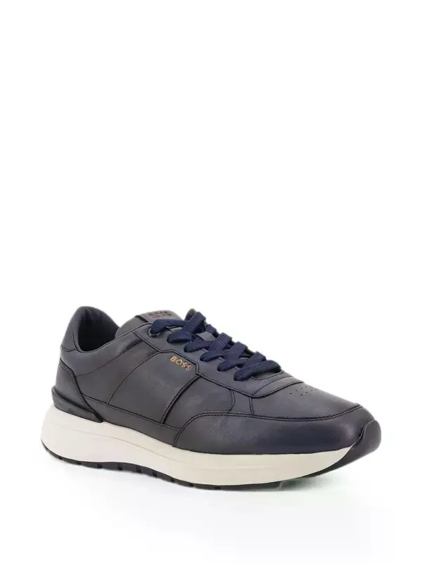 BOSS Logo-engraved Leather Sneakers