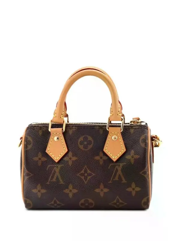 LOUIS VUITTON Speedy Bandouliere Nm Bag Monogram Canvas Nano Crossbody Bag - Brown