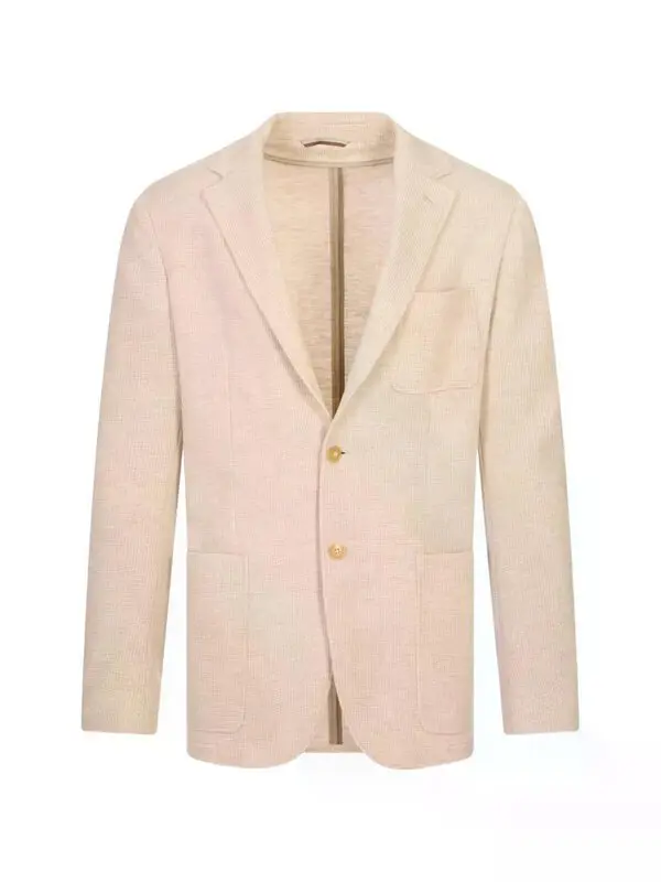 Canali Textured Single-breasted Blazer - Neutrals