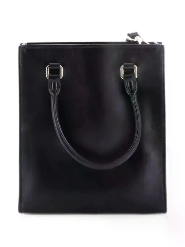 Prada Logo Drill Tote Leather Mini Crossbody Bag