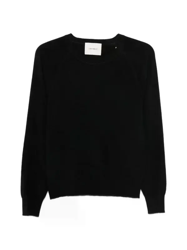 LISA YANG Cambrie Cut-out Raglan-sleeve Sweater - Black