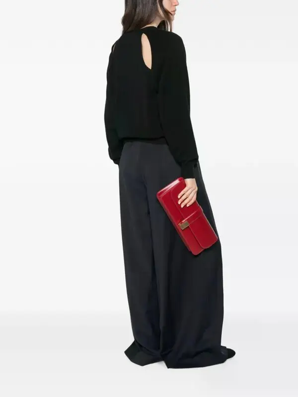 LISA YANG Cambrie Cut-out Raglan-sleeve Sweater - Black