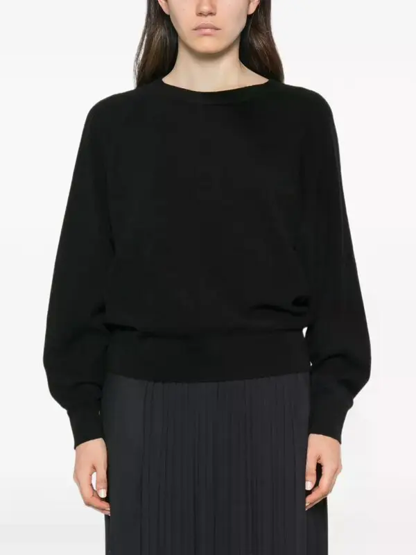 LISA YANG Cambrie Cut-out Raglan-sleeve Sweater - Black