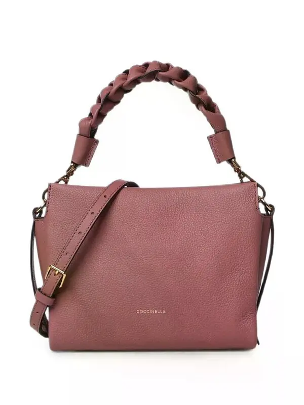 COCCINELLE Small Boheme Braided-handle Leather Shoulder Bag - Pink