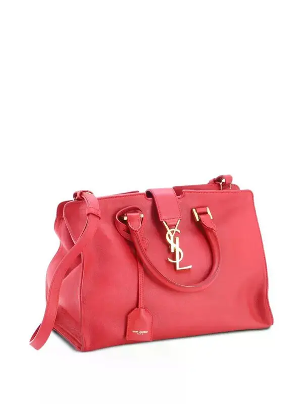 Saint Laurent Y Cabas Leather Satchel