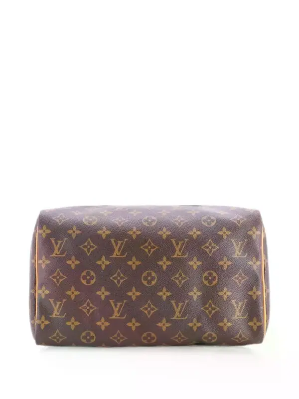 LOUIS VUITTON Speedy Handbag Monogram Canvas Satchel - Brown