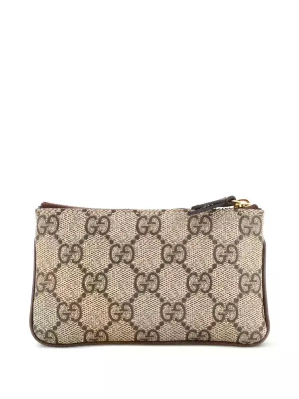 Gucci Ophidia Gg Coated Canvas Pouch - Brown