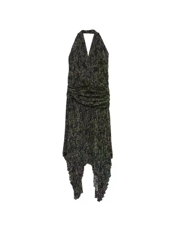 Proenza Schouler Paulina Floral-print Pleated Maxi Dress - Black