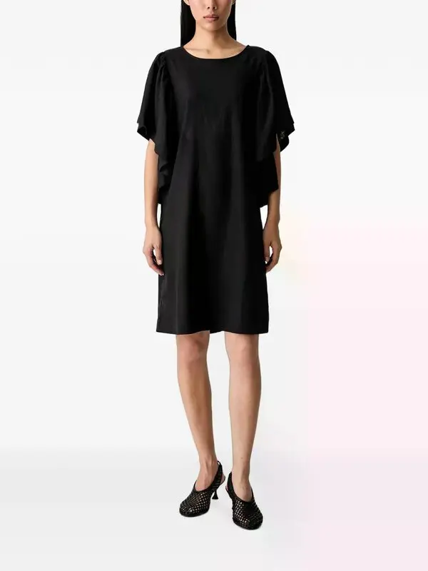 VICOLO Ruffled-sleeve Mini Dress - Black